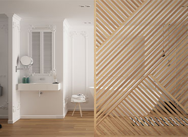 Add beautiful fiber board partition walls to your space