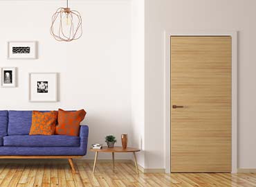 A modern interior with minimal doors